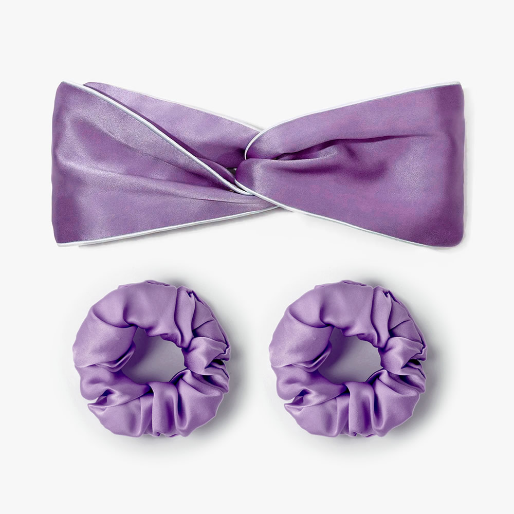 Women Silk Twisted Headband and Scrunchies Set | RachelSilk | United States
