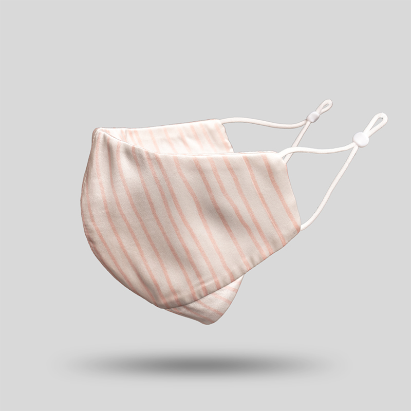 From $11.9 Each-Printed Silk Face Mask With Classic Stripe Dot Stars ...