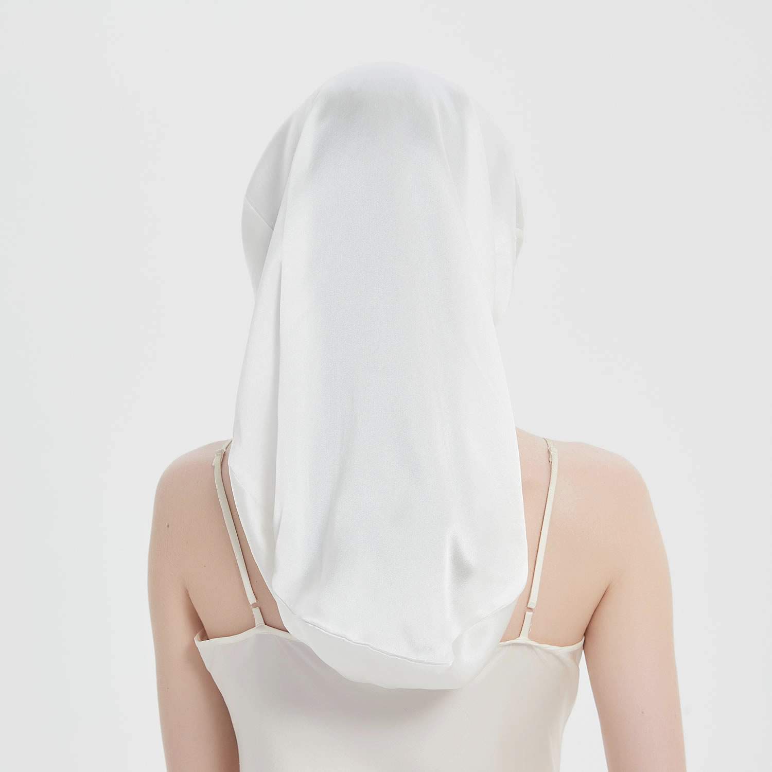 Long Silk Bonnet with Ribbon | 19 Momme | RachelSilk | United States