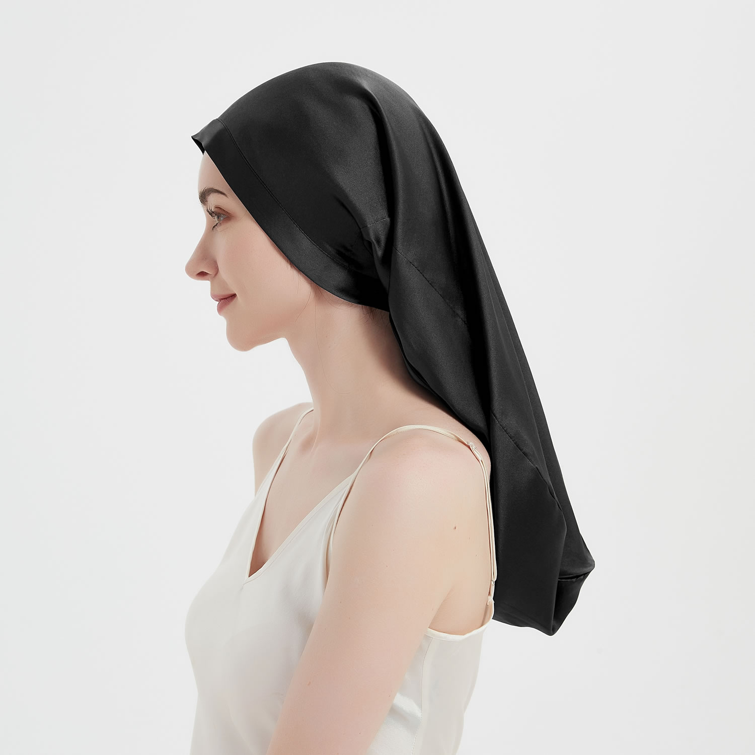 Long Silk Bonnet with Ribbon | 19 Momme | RachelSilk | United States