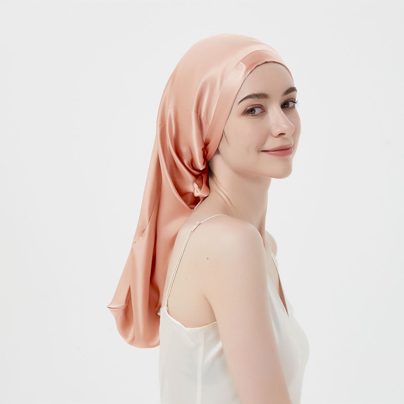 Long Silk Bonnet with Ribbon | 19 Momme | RachelSilk | United States