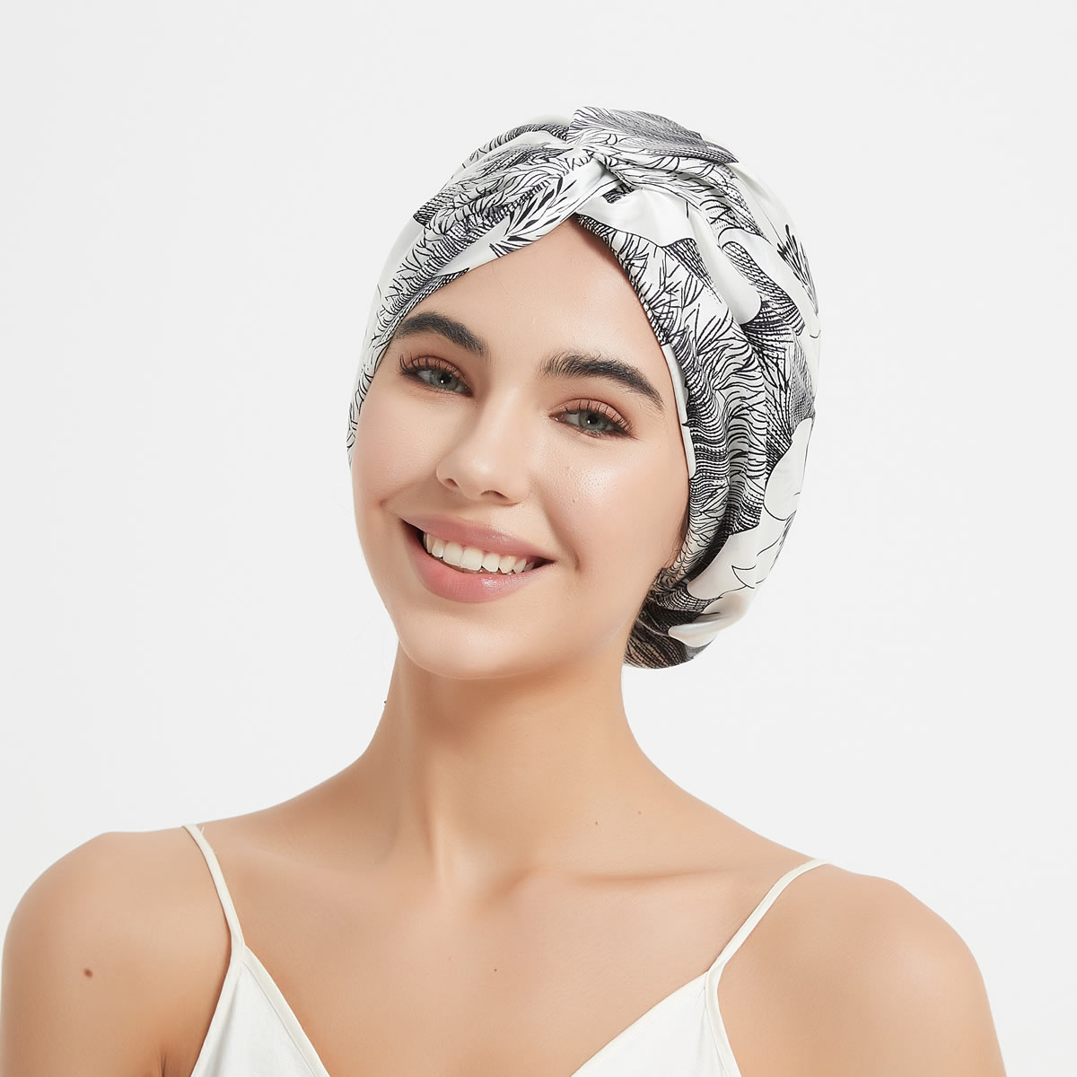 Silk Twisted Bonnet | Floral Print | Double Layered | RachelSilk ...