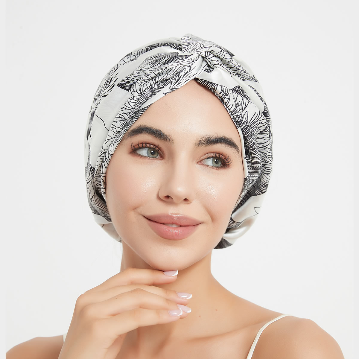 Silk Twisted Bonnet | Floral Print | Double Layered | RachelSilk ...