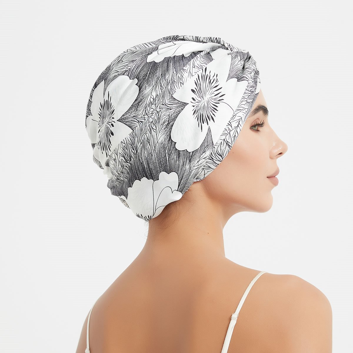 Silk Twisted Bonnet | Floral Print | Double Layered | RachelSilk ...