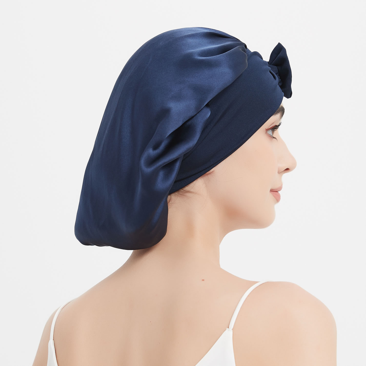 Silk Sleep Cap with Elastic Ribbon | 22 Momme | RachelSilk | United States