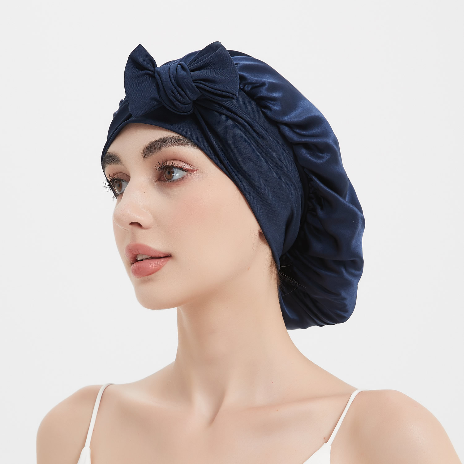 Silk Sleep Cap with Elastic Ribbon | 22 Momme | RachelSilk | United States
