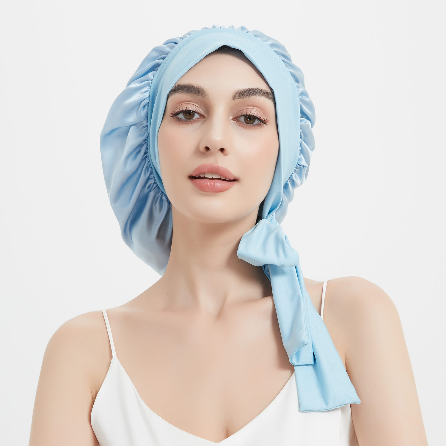 Silk Sleep Cap with Elastic Ribbon | 22 Momme | RachelSilk | United States