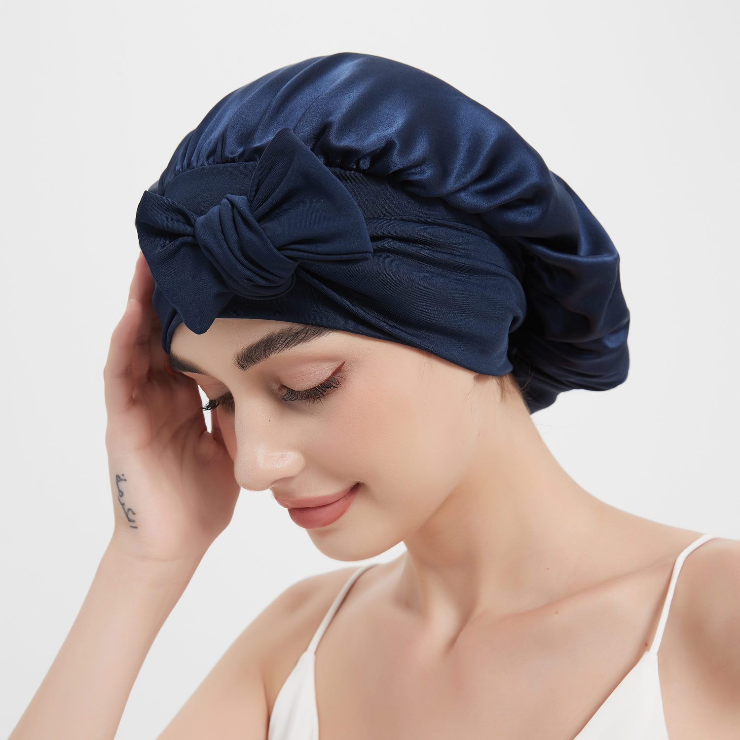 Silk Sleep Cap with Elastic Ribbon | 22 Momme | RachelSilk | United States