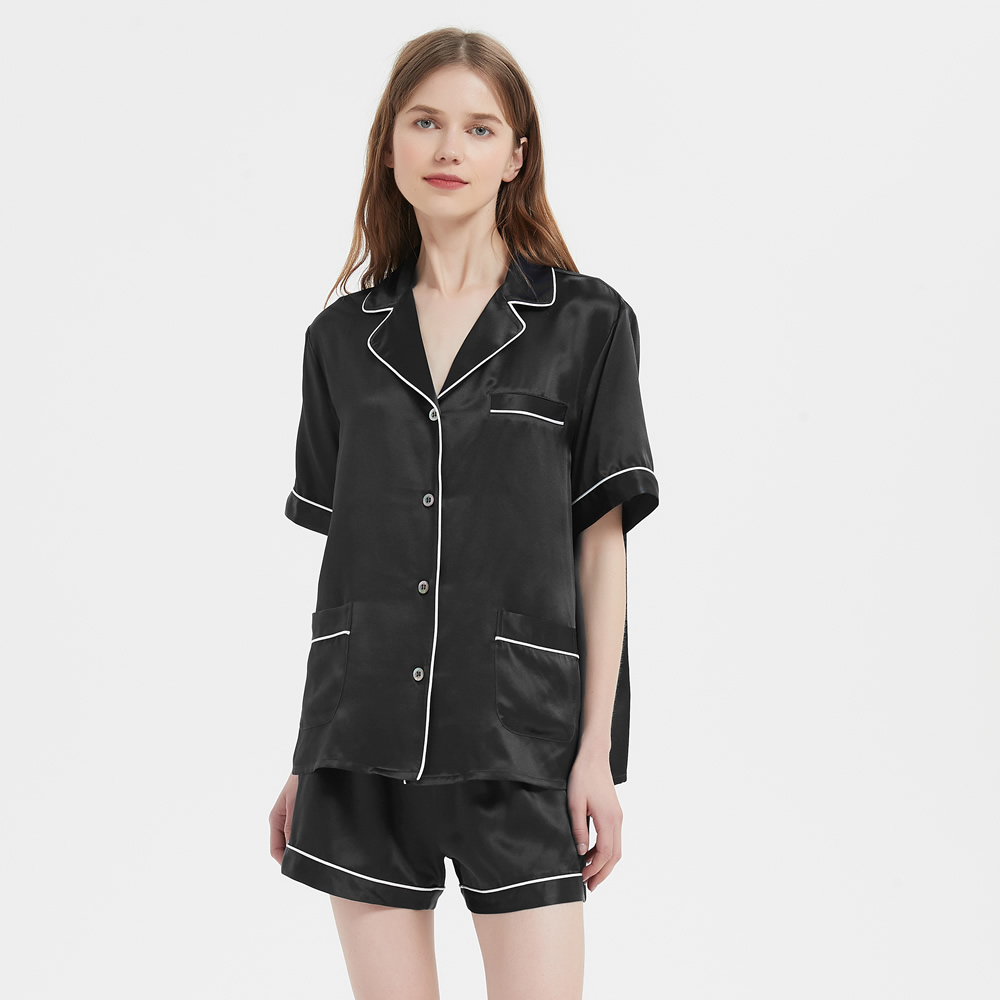 22 Momme Summer Women Short Silk Pajamas | RachelSilk | United States