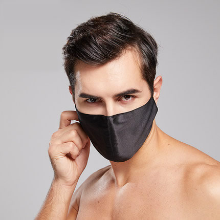 From $11.9 Each-Printed Silk Face Mask With Classic Stripe Dot Stars ...